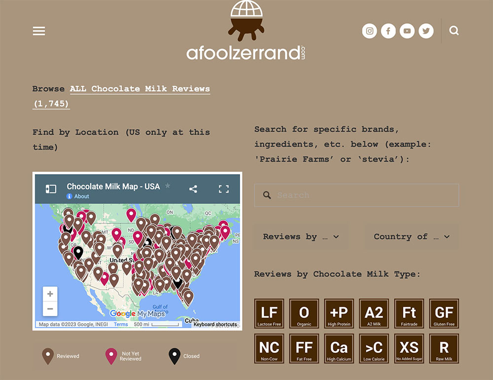 PJ is reviewing every chocolate milk in the USA