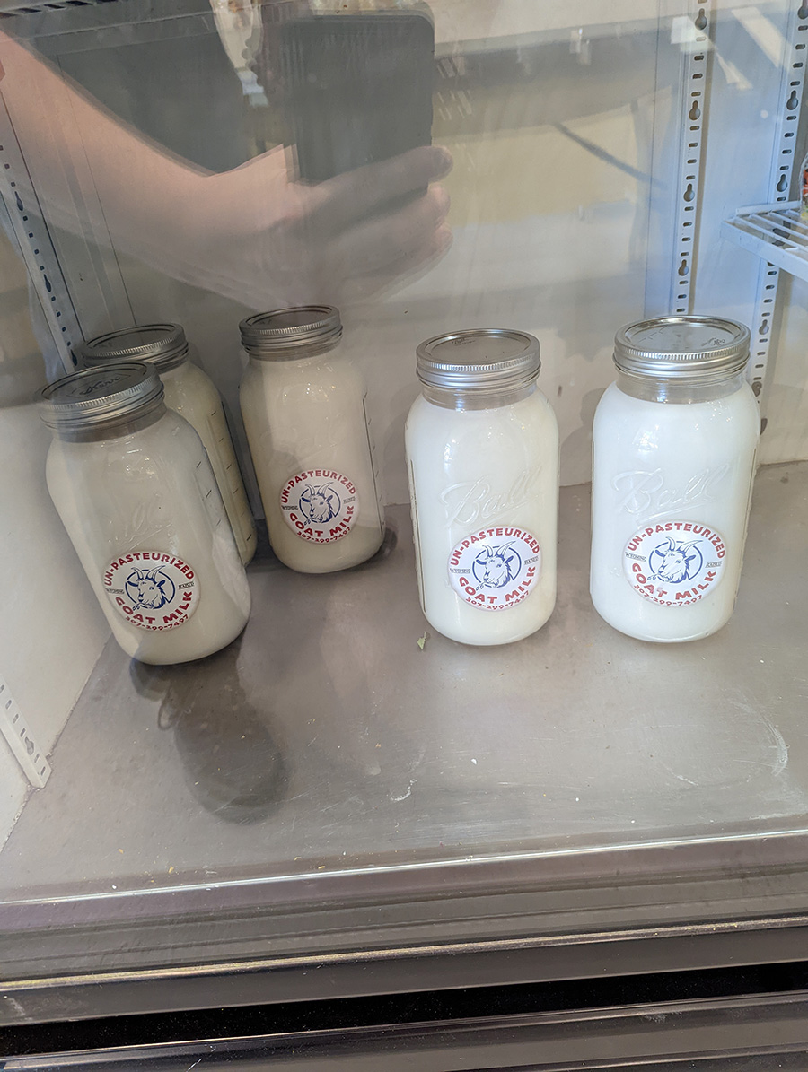 Raw milk on Main Street in Sheridan, Wyoming